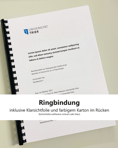Uni Trier: Druckauftrag für Studierende