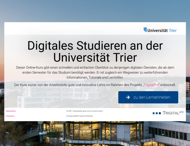 Uni Trier: Studienanfang